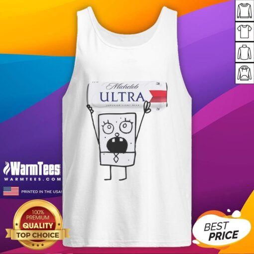 Funny Doodlebob Holding Michelob Ultra Superior Light Lager Beer Can T ...