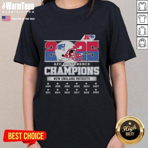 Good New England Patriots At Afc Conference Champions 2025 Helmet T ...
