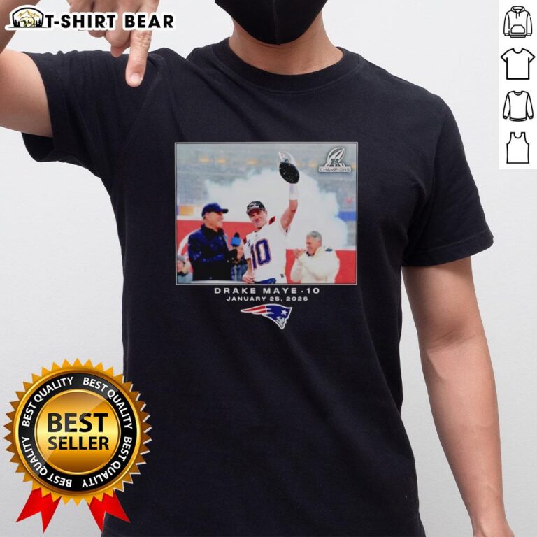 Nice New England Patriots Drake Maye NFL 2026 Photo T-Shirt - StoreTee
