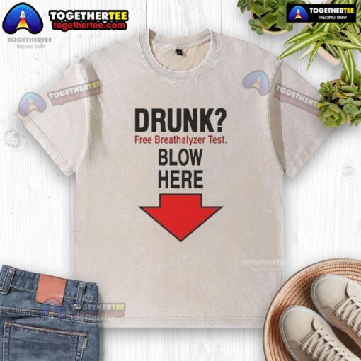 Official Drunk Free Breathalyzer Test Blow Here Arrow Pointing Down ...