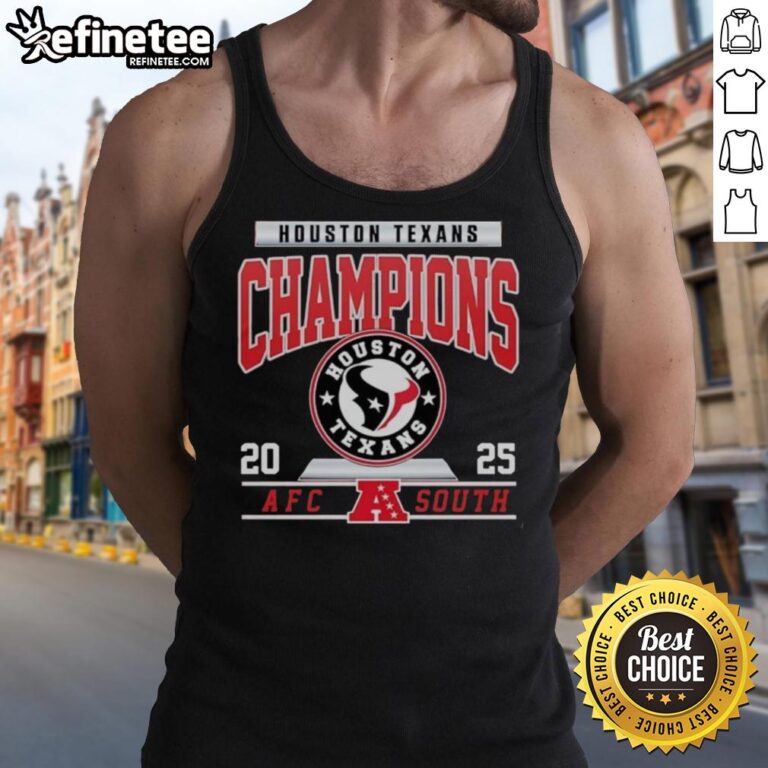 Original Houston Texans Football 2025 AFC South Champions Logo T-Shirt ...